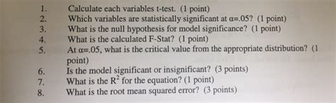 Solved Econometrics Question Please Answer Asap Will Rate