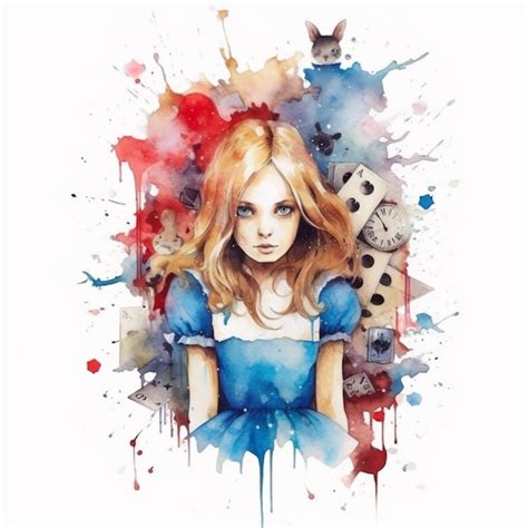 Premium Ai Image Alice In Wonderland By Artist And Illustrator