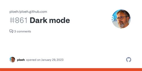 Dark Mode · Issue 861 · Ploeh · Github