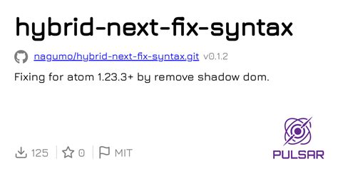 Hybrid Next Fix Syntax