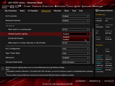 RGB Control Without Manufacturer Tool Dynamic Lighting In Asus BIOS Heise Online