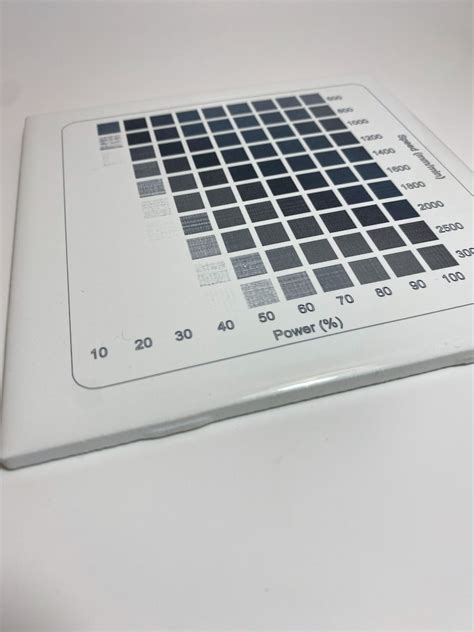 Laser Power Scale Test Pattern File For Lightburn Test Your Lasers
