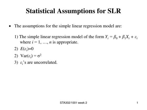 Ppt Statistical Assumptions For Slr Powerpoint Presentation Free