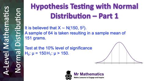 Hypothesis Testing And Finding Critical Regions With The Normal Distribution Mr