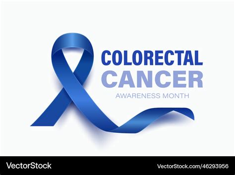 Colorectal Cancer Banner Card Placard Royalty Free Vector