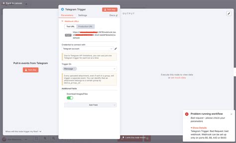 Problem Running Workflow Bad Request Please Check Your Parameters
