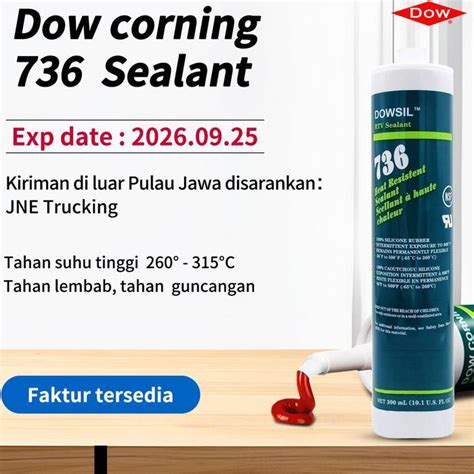 Jual Original Dow Corning Dowsil 736 Silicone Sealant 300ml Shopee