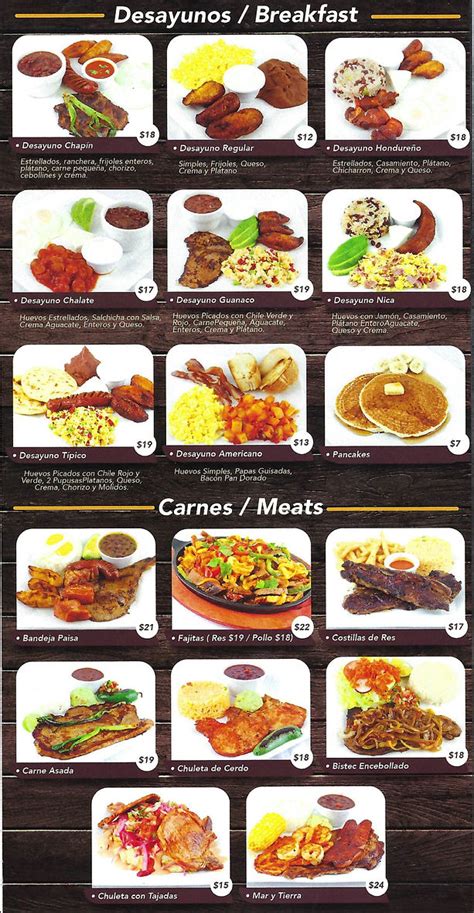 Menu Rincon Latino