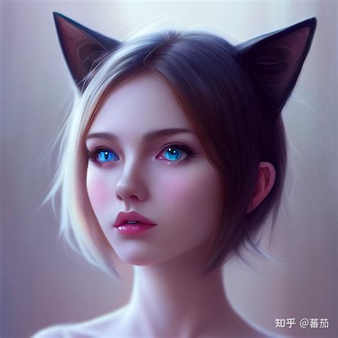 Ai绘图的第二天，猫耳女 知乎