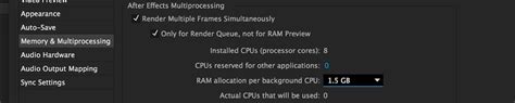 After Effects Faster Rendering Recommendations