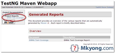 Maven Emma代码覆盖率示例 Csdn博客