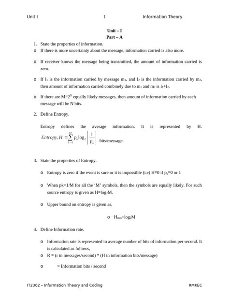 Unit I 2marks Pdf