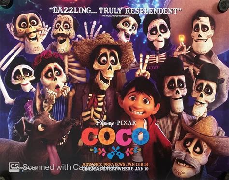 Disney Pixar Coco Quad Movie Poster 30x40 Original And Genuine £20 00 Picclick Uk