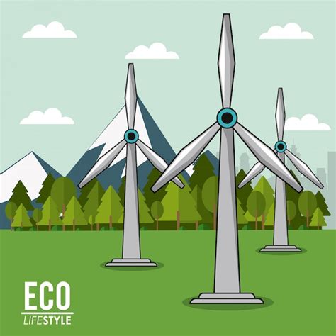 Vectores E Ilustraciones De Energia Eolica Dibujo Para Descargar Gratis