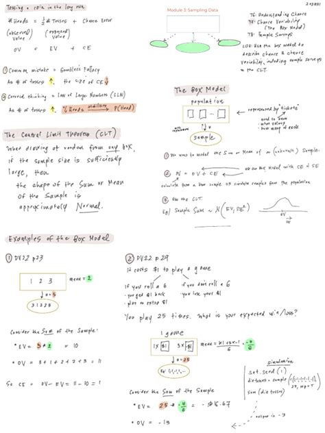 2023s1 Topic7summary Pdf Statistics Applied Mathematics
