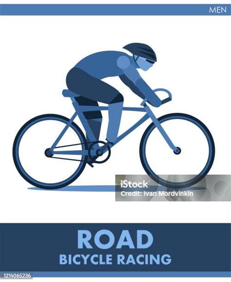 남성 도로 자전거 경주 벡터 아이콘입니다 남자들은 자전거를 타고 경쟁하고 있습니다 픽토그램 선수 기호입니다 남자 또는 소년 국제