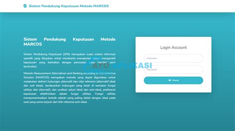 Source Code Aplikasi Sistem Pendukung Keputusan Spk Metode Marcos
