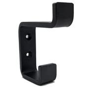 4 Double Coat Hook C Black Steel Iron Modern Farmhouse Rustic Industrial Transitional Wall