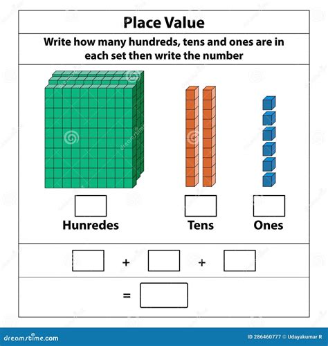 Place Value Hundreds Tens And Ones 10 Blocks And Single Blocks