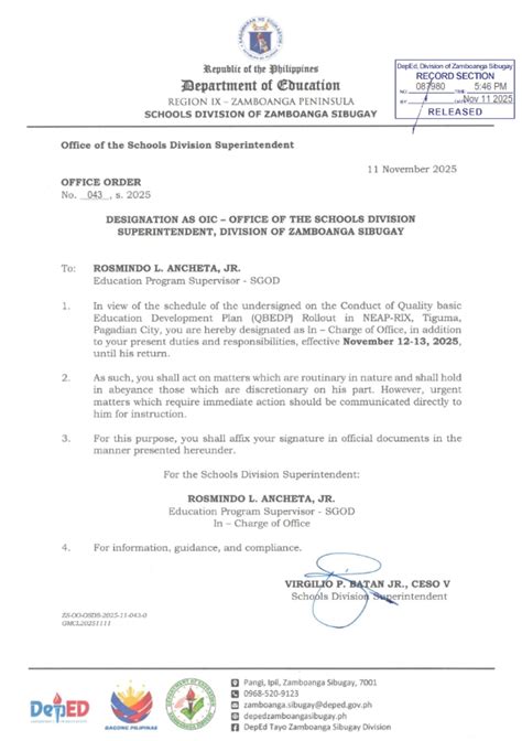 Depedza Sdo Deped Sibugay Record Section Helpdesk Facebook