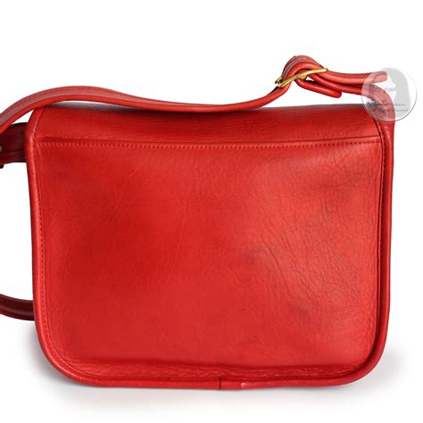 Vintage Coach Classic Pouch Bag Saddle Bag Messenger Red Etsy