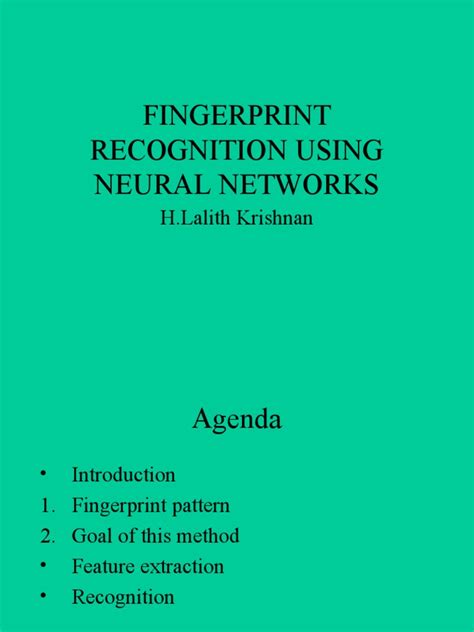 fingerprint recognition using neural network pdf fingerprint