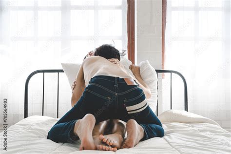 Sexy Passionate Couple Celebrating Valentine Together Passionate Love