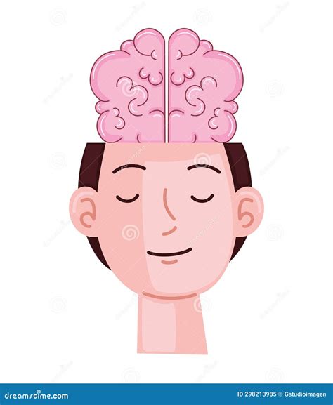 Man With Brain Organ Stock Vector Illustration Of Idea