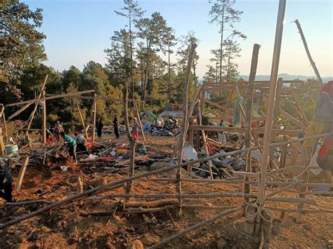 မင်းတပ်မြို့နယ် စွန်တောင်ကျေးရွာအနီးရှိ လူနေအိမ်များကို တိုက်ပွဲဖြစ်ပွားခြင်းမရှိပဲ စစ်ကောင်စီတပ