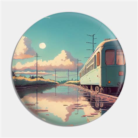 Retro Anime Style Old Japanese Train Anime Pin Teepublic