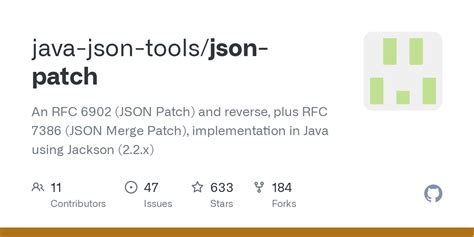 Github Java Json Toolsjson Patch An Rfc 6902 Json Patch And