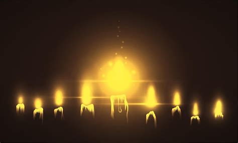 Premium Vector Beautiful View Of Nine Lighted Candles Illuminating