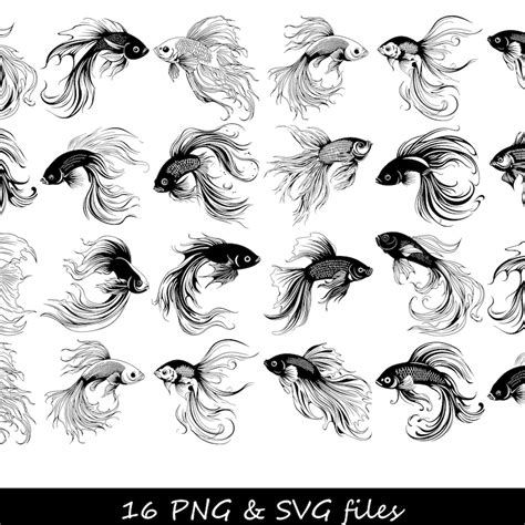 Betta Fish Template Etsy Uk
