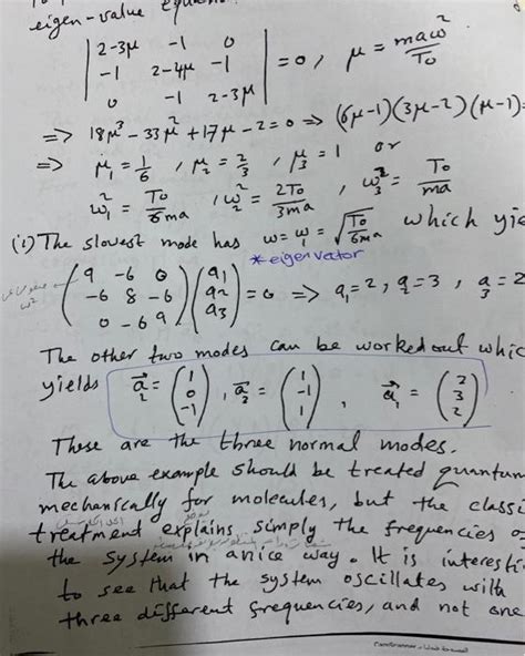 Solved How Did We Calculate The Eigenvector And How Did The