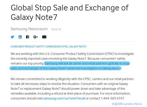 三星宣布在中国召回19万台galaxy Note 7 蓝点网