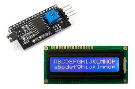 Pantalla Lcd 16x2 1602 Hd44780 Retroiluminación Azul Y Módulo Conversor I2c Para Arduino Tecneu