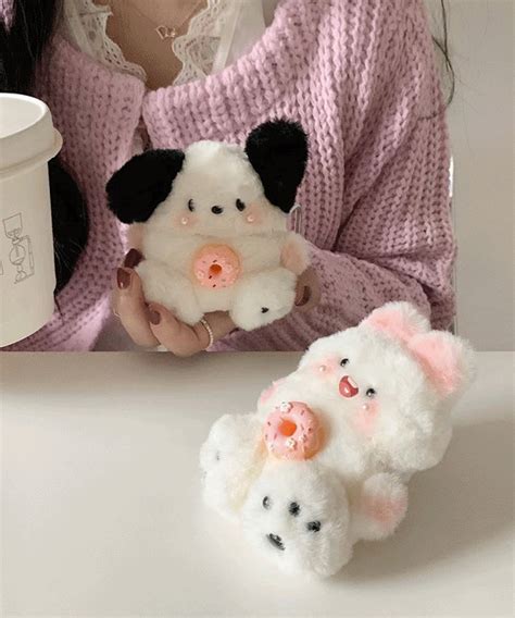 도나쓰 발그레 인형 에어팟케이스 퍼 뽀그리 뽀글이 털 프로 프로2 1세대 2세대 3세대 뽀그리케이스 에이블리