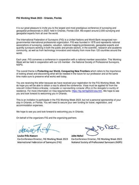 Fig Visa Letter Download Pdf