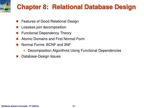 Ppt Chapter 8 Relational Database Design Powerpoint Presentation