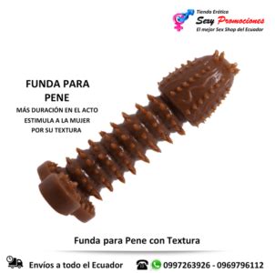 Funda para Pene Café con Textura Importadora Erótica Sex Shop