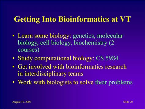 Ppt Bioinformatics At Virginia Tech Powerpoint Presentation Free Download Id 3814479