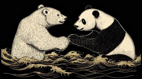 A Polaris And Pandas Data Science Package Face Off Symbolizing A Challenge Stock Image Image