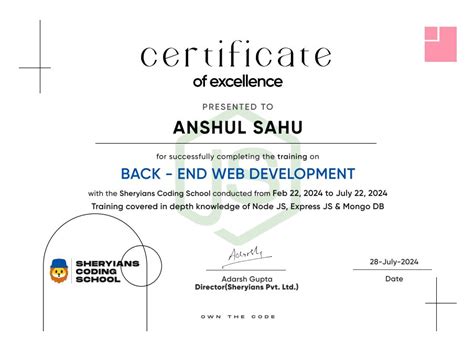 Anshul Sahu On Linkedin Sheryianscodingschool Backenddevelopment Learningjourney