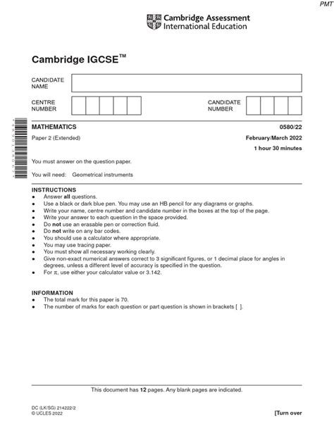 march 2022 v2 qp paper 2 caie maths igcse pdf significant