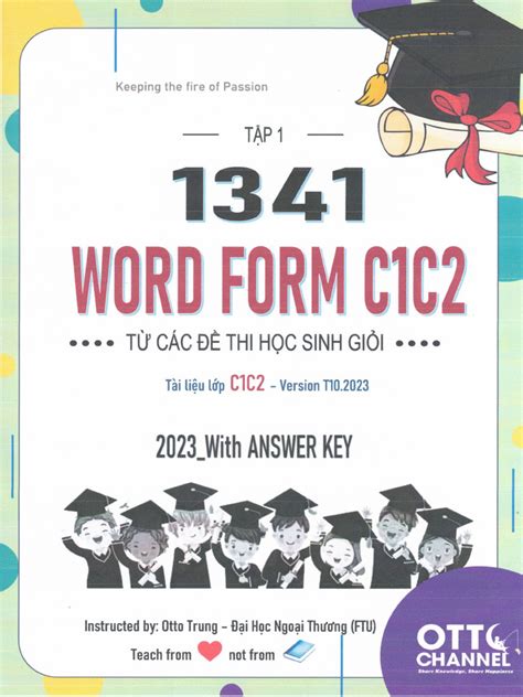 1 TẬp 1 TẬp Word Form T10 2023 Pdf