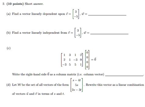 video solution a find a vector linearly dependent on b find a vector