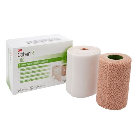 3m Coban Lite 2 Layer Compression Bandages System Tanwhite