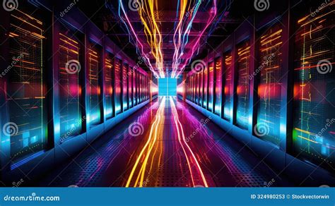 Racks Data Center Light Stock Illustration Illustration Of Processing