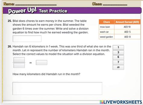 Solve And Write Division Equation Worksheet