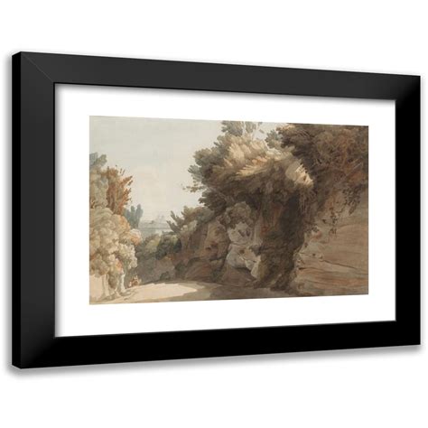 Francis Towne 14x11 Black Modern Framed Museum Art Print Titled A